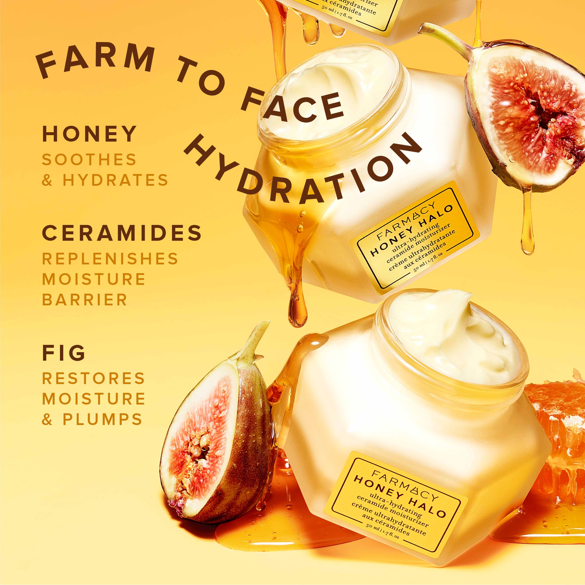 Honey Halo Hydrating Ceramide Face Moisturizer | Farmacy Beauty